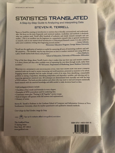 STATISTICS TRANSLATED: A Step-by-Step Guide to Analyzing and ...