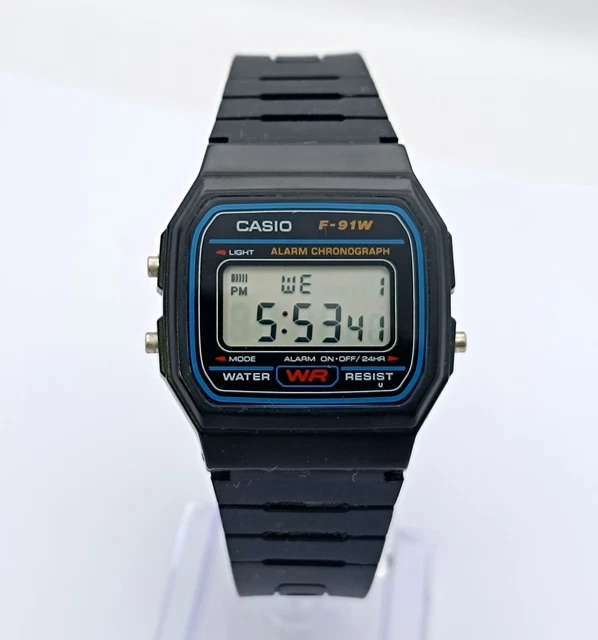 RARE CASIO F-91W 1st Gen Japan DH April 1987 Mod 593 Alarm Chrono ...