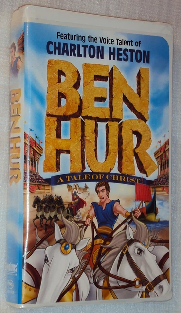 JUDAH BEN HUR A TALE OF CHRIST VHS Retro Animated Bible Story Charlton ...