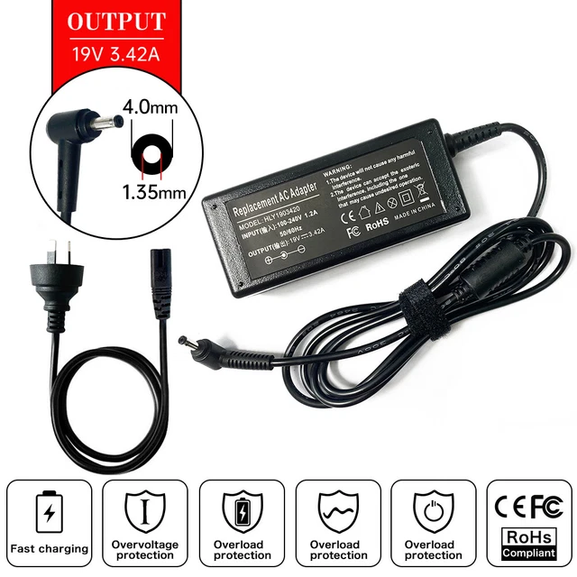 LAPTOP AC POWER Adapter Charger for Asus X541UV-DM107T K556UB-XX175D ...