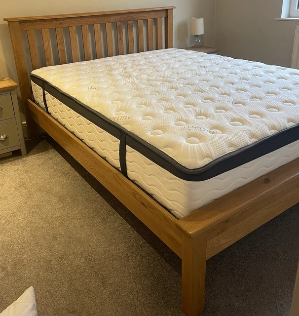 SOLID OAK KING Size Bed Frame £229.50 - PicClick UK