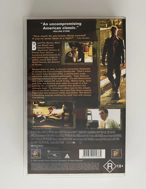 FIGHT CLUB [VHS] 20th Century Fox Big Box Ex-Rental Video Tape David ...
