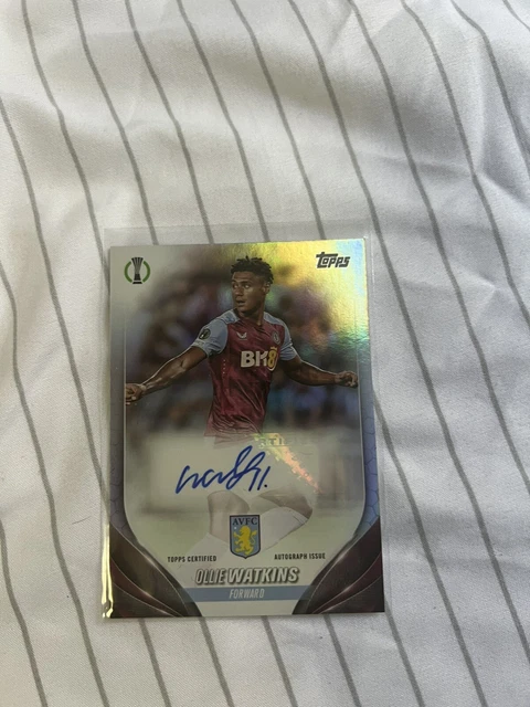 2023-24 TOPPS COMPETIZIONI UEFA per club Auto OLLIE WATKINS #A-OW Aston ...