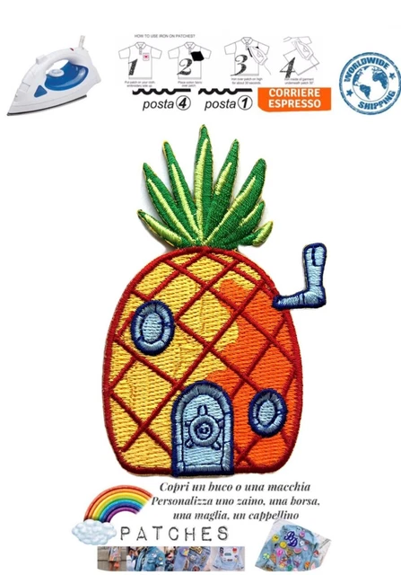 PATCH CASA ANANAS SpongeBob SquarePants toppa termoadesiva iron on ...