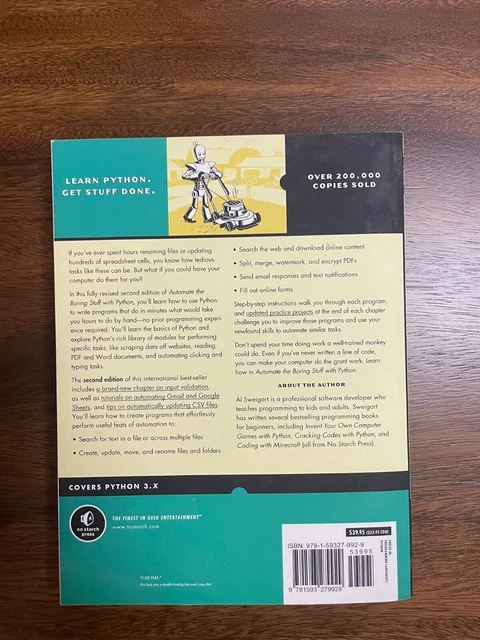 AUTOMATE THE BORING Stuff with Python, 2nd Edition $17.00 - PicClick