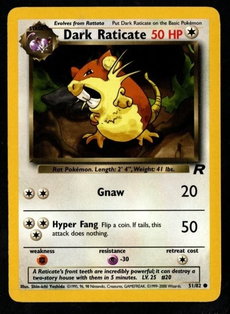 DARK RATICATE 51/82 Team Rocket Pokemon - Italiano o Inglese. EUR 1,00 ...