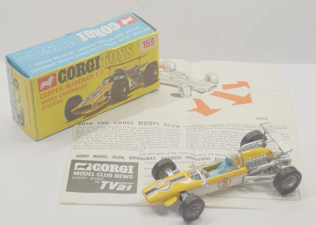 CORGI TOYS NO.159 Cooper Maserati Formula 1 Racing Car with Steering ...