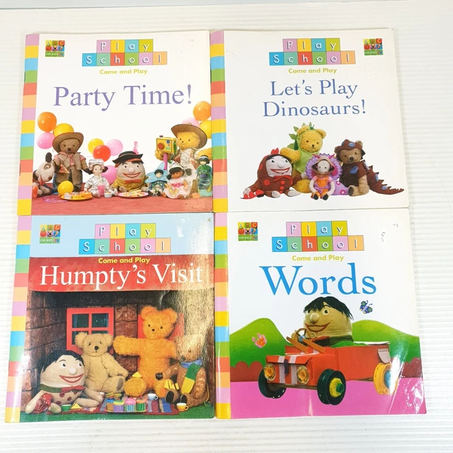 4 X ABC Play School Story Books: Party Time, Let's Play Dinosaurs ...
