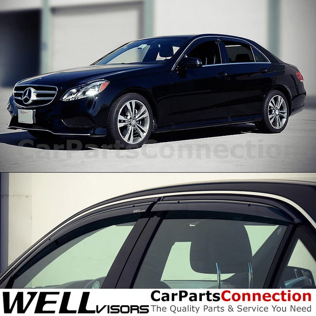 WELLVISORS WINDOW VISORS 2010-2016 MB E-Class Sedan W212 Sun Visor ...