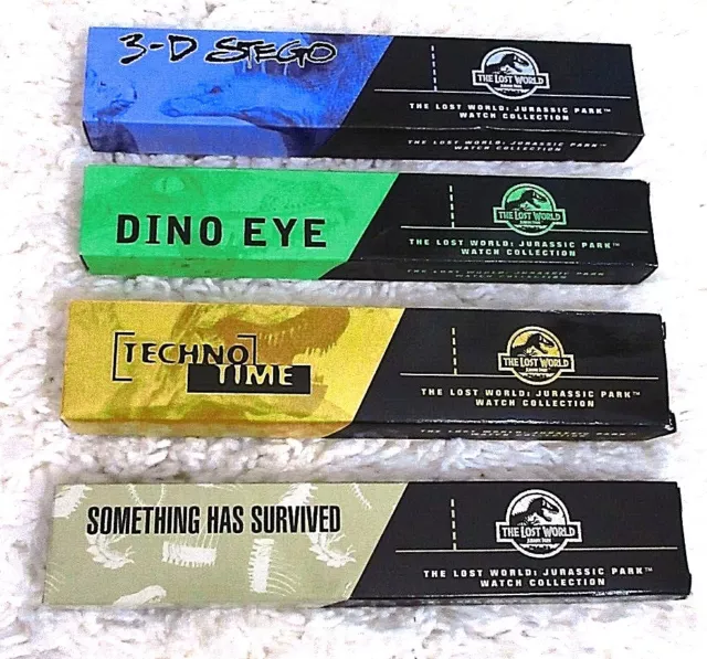Vintage Jurassic Park Burger King The Lost World Set Of 4 Watches Mib