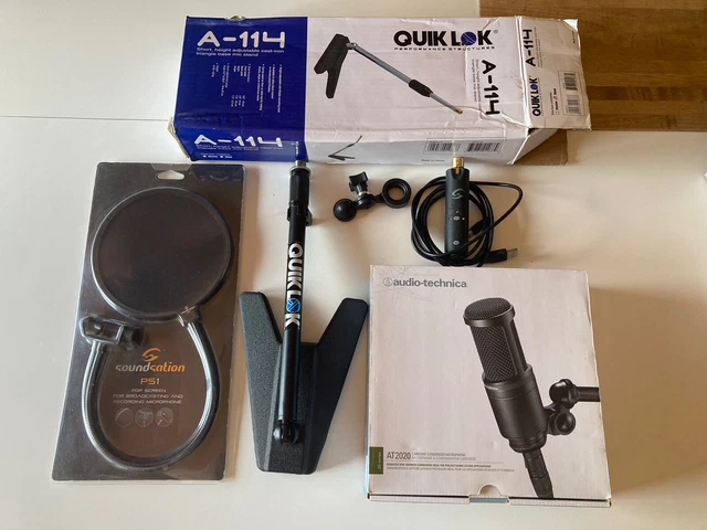 AUDIO TECHNICA AT2020 Kit Microfono a Condensatore da studio con ...