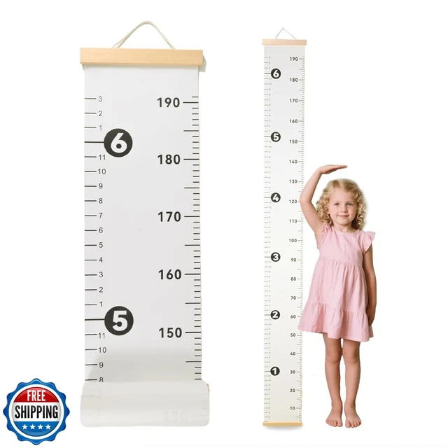 NOYOC GROWTH CHART for Wall, Height Chart for Kids, Upgraded Full ...