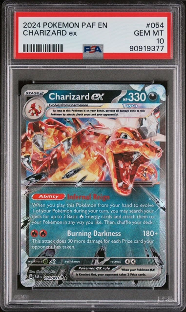 CHARIZARD EX HOLO Rare 2024 Pokemon Paldean Fates PAF SVE English #054 ...