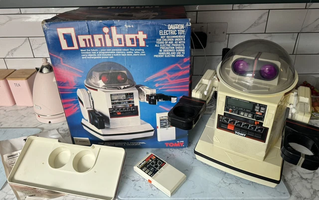 Tomy Omnibot Personal Home Robot Remote Control Hearoid Vintage Space
