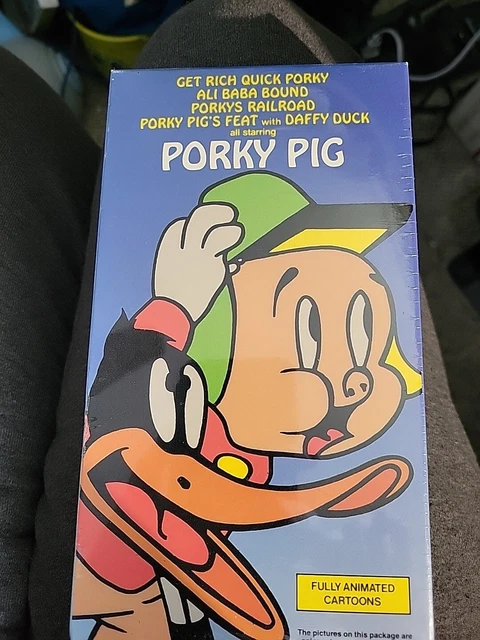 NEW KIDS Klassics Porky Pig VHS Get Rich Quick Ali Baba Bound Railroad ...