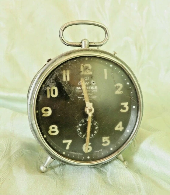 VINTAGE ALARM CLOCK 3 In 1 Mid Century Original German desk clock ...