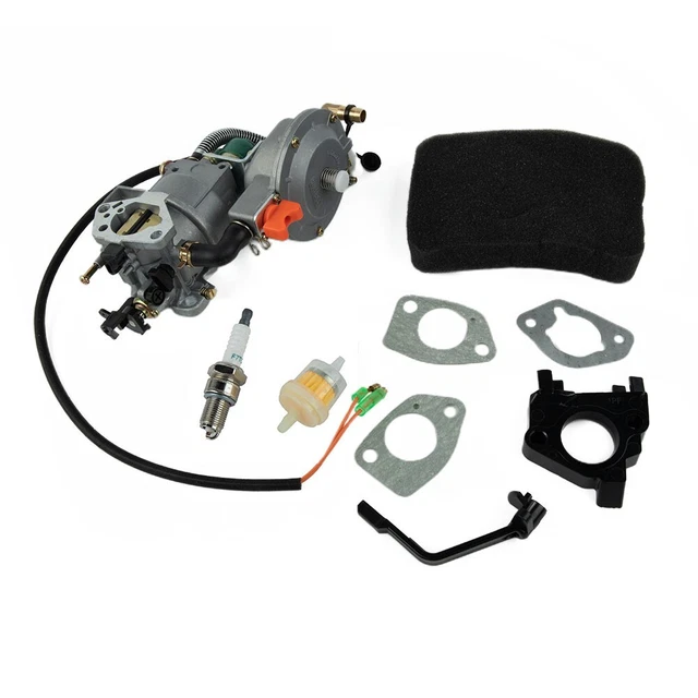 BRANDNEU DUAL-FUEL-VERGASER VERGASER 439cc 459c 9000W Bausatz Generator ...