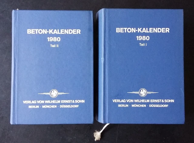 BETON-KALENDER 1980, TEIL1 + Teil2, Beton, Stahlbeton, Spannbeton ...