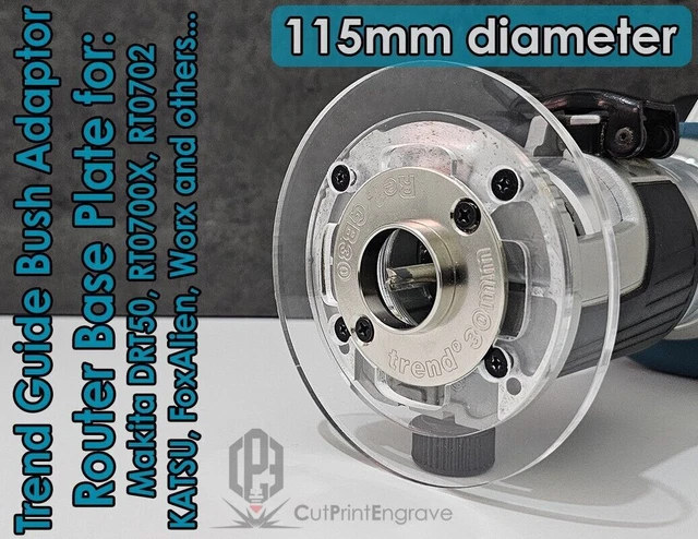 MAKITA DRT50 RT0700 KATSU Router Trend Guide Bush Adaptor Base Plate ...