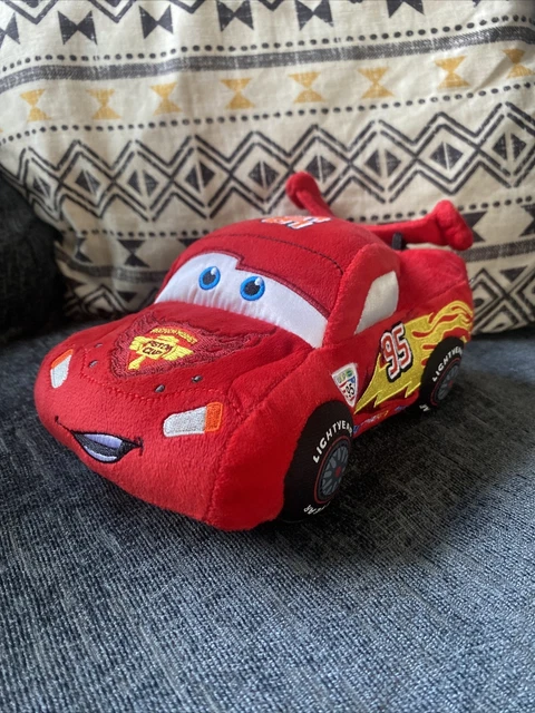 DISNEY STORE PIXAR Lightning McQueen Plush Soft Toy Car Walt Disney ...