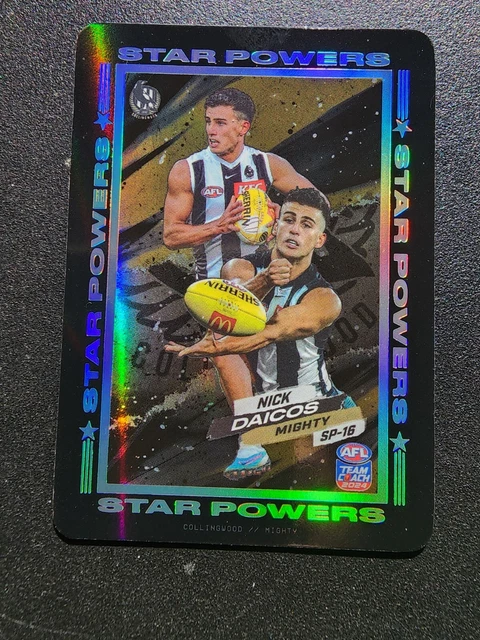 2024 AFL TEAMCOACH Nick Daicos Collingwood Team Star Powers Sp-16 Code ...