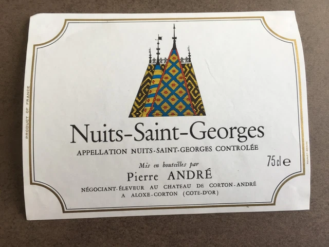 ETIQUETTE CHATEAU / Wine Label Nuits Saint Georges Pierre Andre Neuve ...