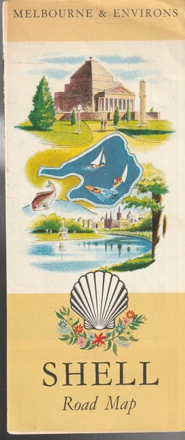 OLD AUSTRALIAN MAP ,Shell Road Map , Melbourne & Environs £9.34 ...