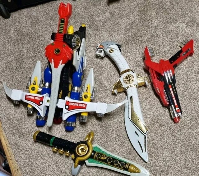 MIGHTY MORPHIN POWER Rangers Dragon Dagger, Blaster & Saba 1993 ...