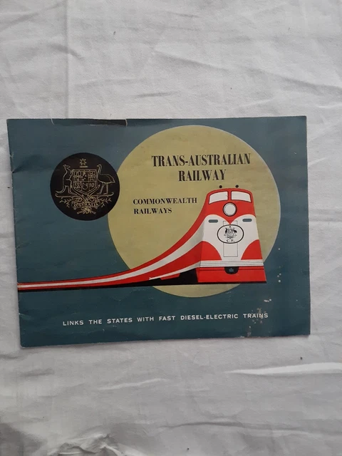 TRANS-AUSTRALIAN RAILWAY BOOKLET/BROCHURE - Commonwealth Railways 1958 ...