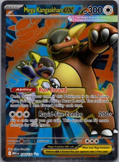 MEGA KANGASKHAN EX Ultra Rare ME01: Mega Evolution 164/132 NM £6.23 ...