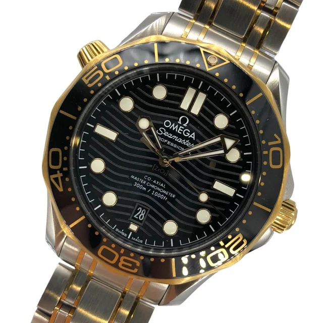 OMEGA SEAMASTER DIVER 300M Co-Axial 210.20.42.20.01.002 Noir SS/K18YG ...