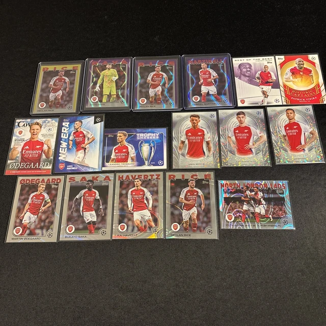 TOPPS UCC FLAGSHIP 2024-25 - Declan Rice Arsenal Bundle Henry Vieira £0 ...