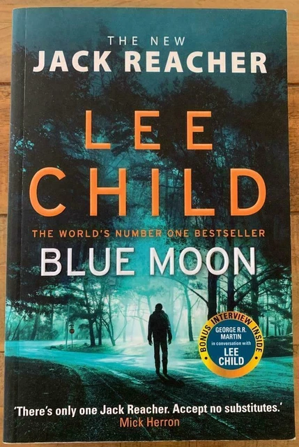 BLUE MOON ~ Jack Reacher #24 Paperback Book by Lee Child Suspense ...