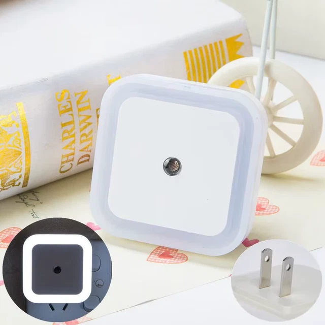 WIRELESS LED NIGHT Light Sensor Lighting Mini EU/US Plug Night Lights ...