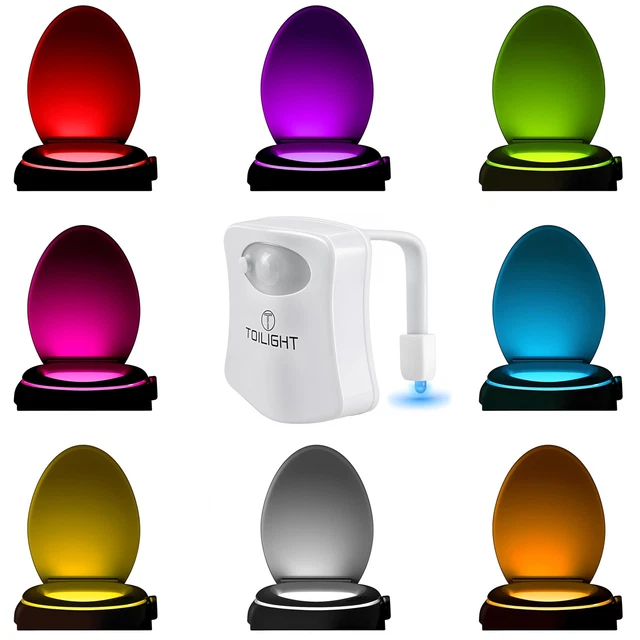 THE ORIGINAL TOILET Bowl Night Light. Motion Sensor Fun & Cool Bathroom ...