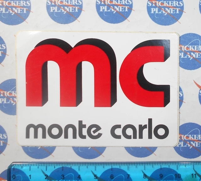 ADESIVO STICKER VINTAGE Autocollant Auto Moto Tuning '80 Mc Monte Carlo Racing EUR 13,99 ...