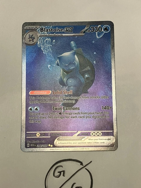 BLASTOISE EX POKEMON 151 SIR art ancien Pokémon TCG 200/165 COMME NEUF ...