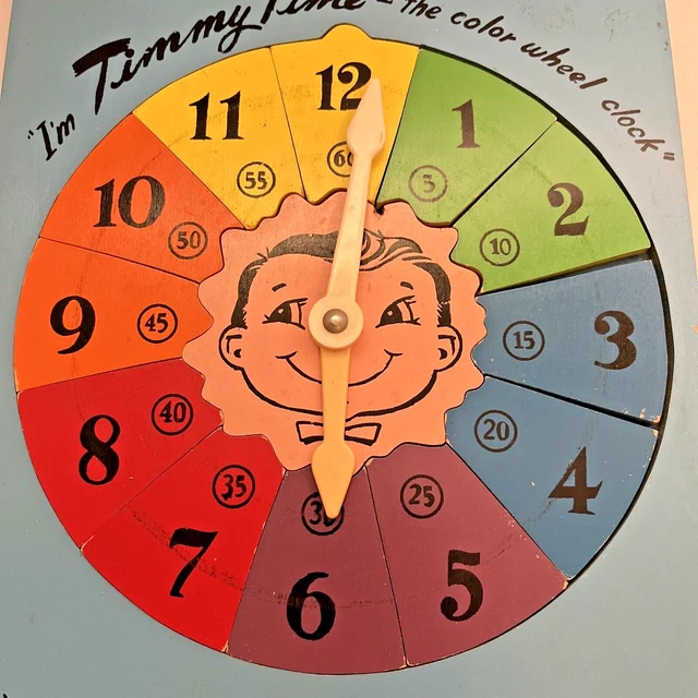 VINTAGE &I'M TIMMY Time" The Color Wheel Clock SIFO Puzzle Complete VGC ...