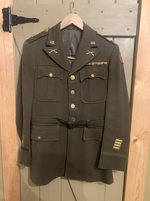 WORLD WAR II Army Officer Jacket Lieutenant Virgil Dowel 2/43 94013 £ ...