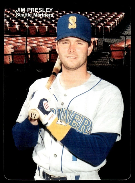 1989 MOTHER'S COOKIES Seattle Mariners Jim Presley Seattle Mariners #4 ...