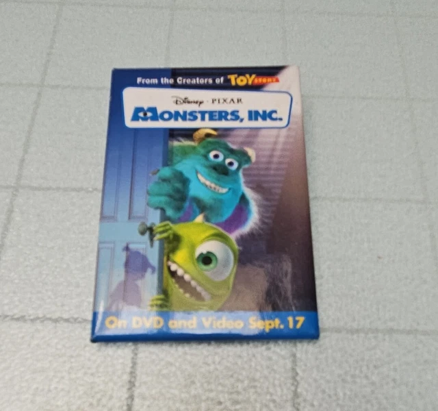 DISNEY PIXAR MONSTERS, INC. DVD Promotional 2”x3” Pin Back Button £6.80 ...