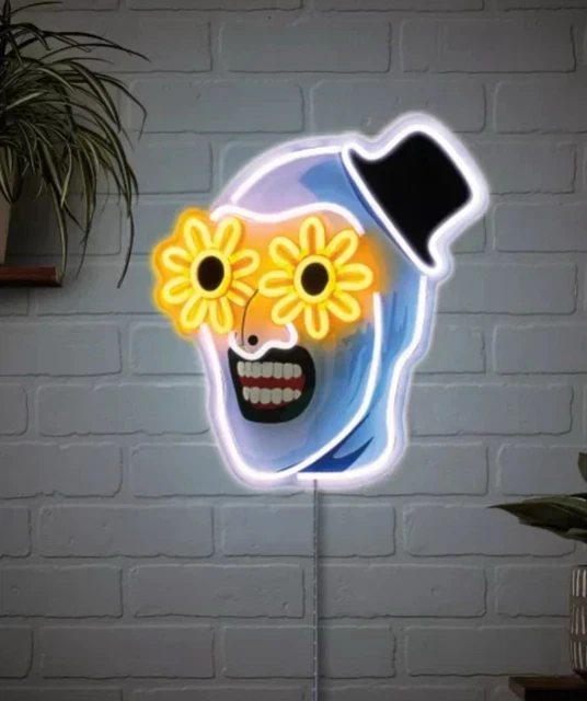 TERRIFIER ART THE Clown Neon LED Light-Up Sign Spirit Halloween Brand ...