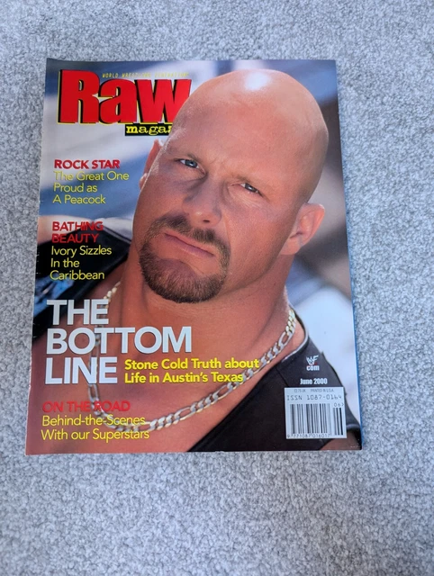 WWE WWF RAW Magazine June 2000 Ivory Poster Included Stone Cold Steve ...