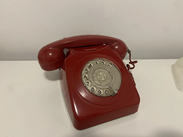 VINTAGE ROTARY DIAL Telephone Red Classic British Retro £24.99 ...