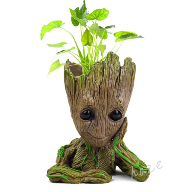 GUARDIANS OF THE Galaxy Baby Groot Tree Man Figure Toy Flowerpot Pen ...