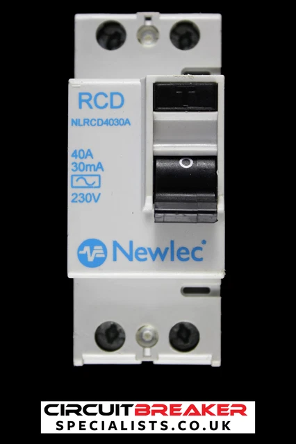 NEWLEC 40 AMP 30mA DOUBLE POLE RCD TYPE AC NLRCD4030A $29.45 - PicClick AU