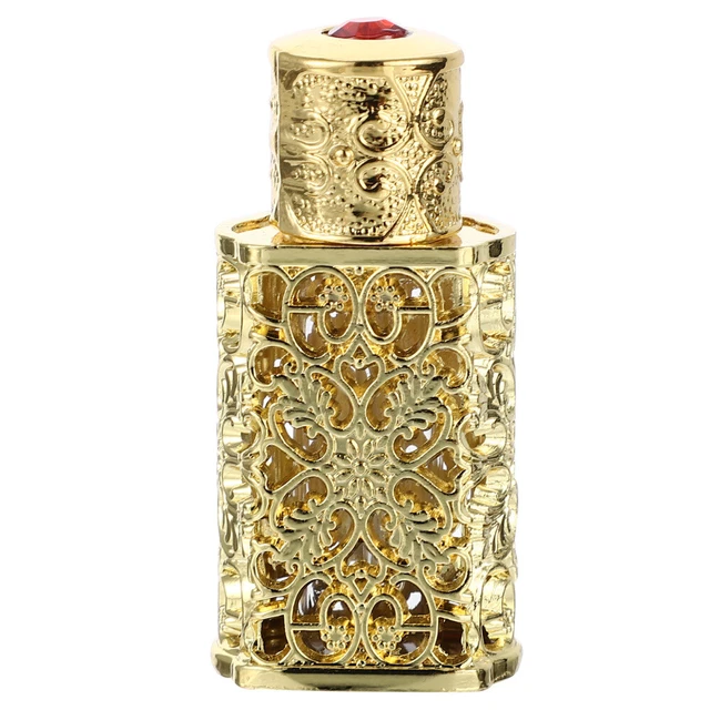 3 ML PERFUME Middle Eastern Bottle Metal Essential Oil Chic Container £ ...