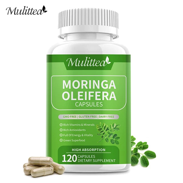 MORINGA OLEIFERA CAPSULES Moringa Extract (Leaf) 1000mg Organic Herbal ...