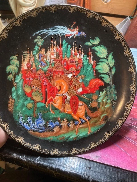 1988 RUSSIAN LEGENDS Tianex Folk Fairy Tale Plate Ruslan and Ludmilla ...