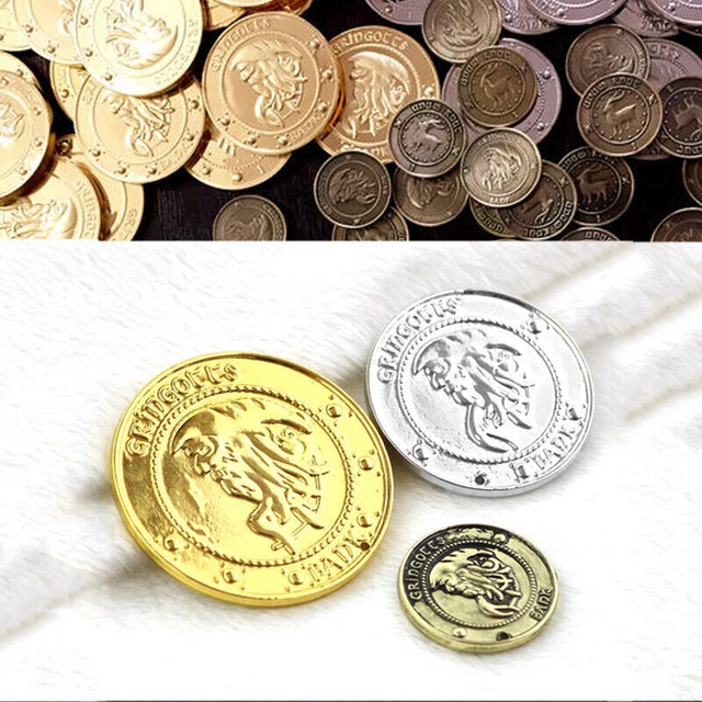 HARRY POTTER GRINGOTTS Bank Coins Hogwarts Wizarding Galleon Sickle ...